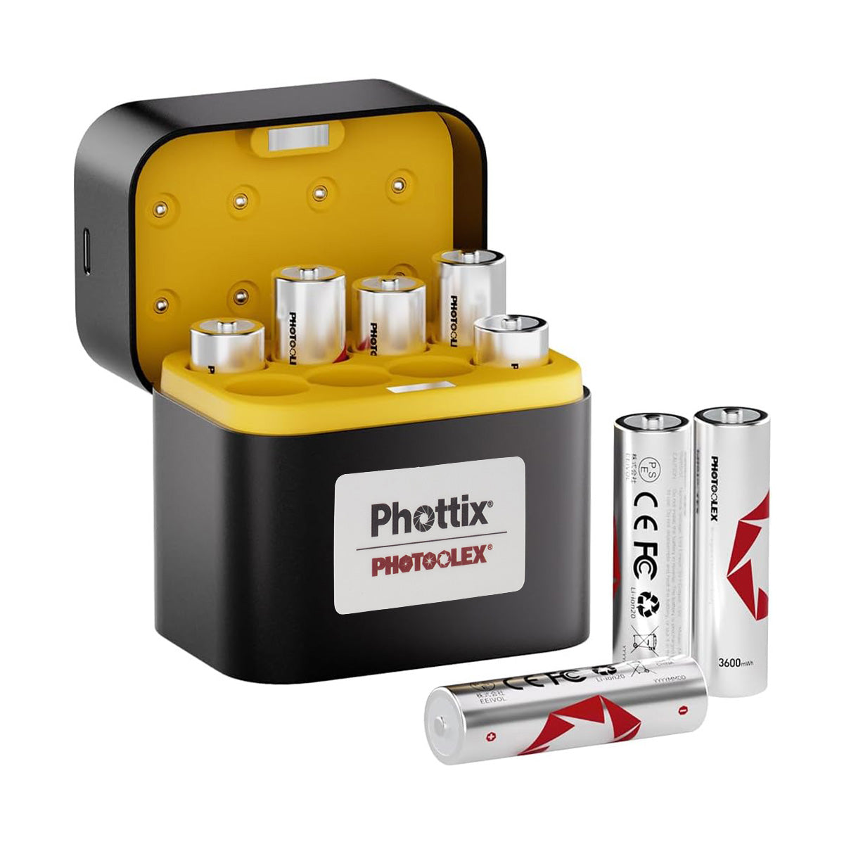 Phottix x Photoolex Chargable Lithium-ion AA Battery & Charger set 電池充 ...