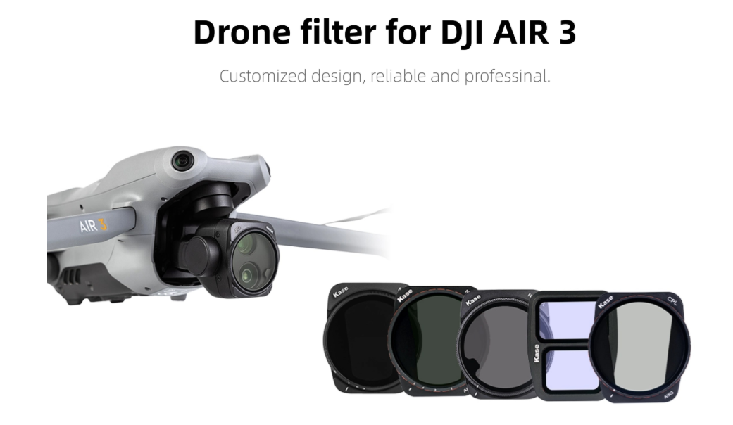 Kase Drone Filter 2 in 1 kit for DJI Air 3 Series (CPL + ND1.5-5 Stop ...